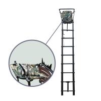 China Stable Hunting Ladder Stand Durable Aluminum Construction With Suspension Seat for sale