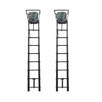 China Aluminum Telescopic Ladders 8 Steps Climbing Tree Stand Hunting Tree Stand for sale