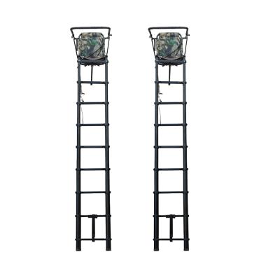 China Aluminum Telescopic Ladders 8 Steps Climbing Tree Stand Hunting Tree Stand for sale