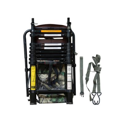 China High Quality 8 Steps Aluminum Telescopic Ladder Hunting Tree Stand for sale