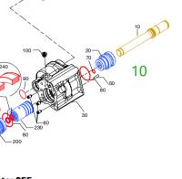 China 86333838 Striking piston for Montabert HC50 Hydraulic Drifter Accessories Mining Machinery Parts for sale