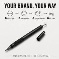 China Dual Head Stylus Pencil 143mm 9mm Matte Black Capacitive Pen with Detachable Cap, Everlasting Graphite Tip for Notes and Drawing for sale