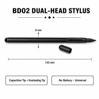 China 2 in 1 Dual Head Stylus with Round Rubber Touch Tip and Everlasting Graphite Point, Passive Universal Pen for Tablets Phones for sale