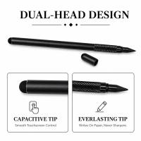 China Universal Capacitive Pen for Tablets and Smartphones, 2 in 1 Touch Screen Rubber End plus Graphite Pencil Nib, No Battery for sale