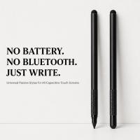 China Universal Capacitive Pen for Tablets and Smartphones, 2 in 1 Touch Screen Rubber End plus Graphite Pencil Nib, No Battery for sale