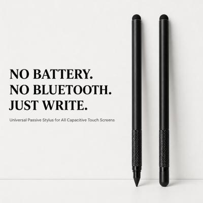 China Universal Capacitive Pen for Tablets and Smartphones, 2 in 1 Touch Screen Rubber End plus Graphite Pencil Nib, No Battery for sale