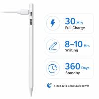 China Rechargeable Active Stylus Pen with LED Battery Display for iPad Android Windows, Type-C Fast Charge, Magnetic, OEM ODM for sale