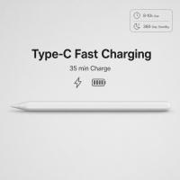 China Active Stylus Pen for iPad Palm Rejection Tilt Sensitivity Bluetooth Magnetic Type-C Rechargeable Pencil 2018-2026 White for sale