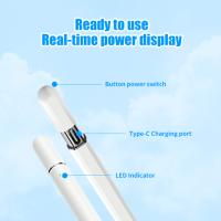 China Precision Digital Stylus for iPad Drawing Writing with Replaceable POM Nib Tip Tilt Function Magnetic Wireless Charging for sale