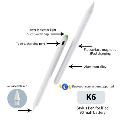 China Portable Stylus Pen 15g Travel Light Magnetic Charge Tilt Palm Rejection Bluetooth Battery Display iPad Pencil Wholesale for sale