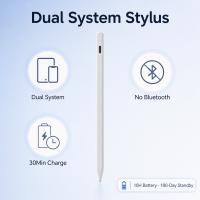 China Dual System Active Stylus Pen Universal for iPad Android Tablet No Bluetooth Type-C Rechargeable Aluminum POM Tip OEM Wholesale for sale