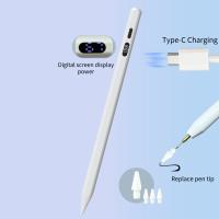 China Type-C Fast Charge iPad Stylus LED Power Display 10-12H Battery Palm Rejection Tilt Function Aluminum Unibody 8 Colors for sale