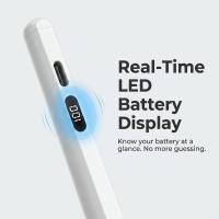 China Long Battery iPad Stylus Pen 10-12H Writing LED Display 30 Min Type-C Quick Charge Palm Rejection Tilt Magnetic 8 Colors for sale