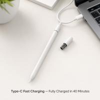 China Smart Stylus Pen with Bluetooth 5.0 Real-Time Battery Level Widget Display Tilt Sensitivity Palm Rejection for iPad 2018-2024 for sale