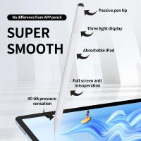 China Custom Logo iPad Stylus Dual Tip Active Passive 4D Tilt Pen, Palm Rejection Apple Nib, Type-C Fast Charge Aluminum for sale