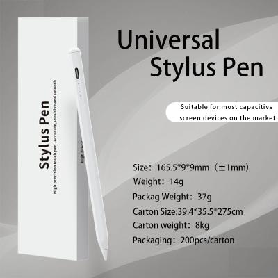 China Compact 13g Stylus Type-C Charge 60Min Full 90mAh Replaceable POM Tip 4 LED iPad Drawing Writing Student Classroom Lightweight for sale