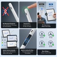 China Battery Stylus Pen Auto Sleep 5Min Type-C, Digital Pencil iPad 10H Palm Rejection, Aluminum POM Tip OEM Factory Wholesale for sale