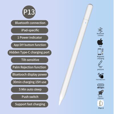 China iPad Pencil iPhone Duo with App DIY Button Function Bluetooth Battery Level Display Auto Sleep Push Switch for Artists for sale