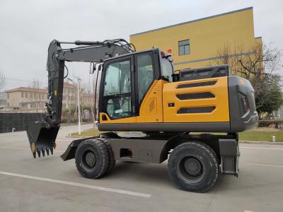 China Mini Log Grapple Wheel Backhoe Excavator 0.6cbm To 0.8cbm For Municipal Engineering for sale
