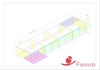 China Large Space Breeder Chicken Battery Cage System 4800mm x 1200mm for 100 Birds with Automated Feeding for sale
