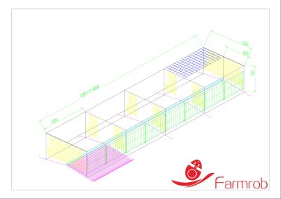 China Large Space Breeder Chicken Battery Cage System 4800mm x 1200mm for 100 Birds with Automated Feeding for sale