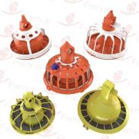 China Easy Assembly Feeder Pan Poultry Accessories with 16 Adjustable Gears and Spill-Resistant Design for Broiler Breeders and Layers for sale