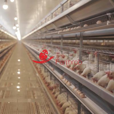 China H-Type Automatic Layer Chicken Cage System 30mm40mm for Russia Farms for sale