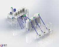 China Powder Mixer Mixing Machine With Dosing System And Raw Materials Loading Hopper for sale