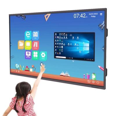 China 86-Inch 4K UHD Interactive Flat Panel for Education Multi Touch Screen Android 12 OS for sale