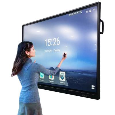 China Smart Interactive Board with Android APPs HDMI/USB/Bluetooth/Wi-Fi Connectivity LED/LCD Screen Panel for sale