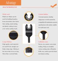 China Johnson Tools Long Quick Release 10mm Oscillating Saw Blade for Metal Wood Cutting 90mm Length for sale