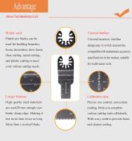 China HCS 20mm Plunge Quick Release Oscillating Multi Tool Saw Blades For Plastic for sale