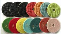 China 4 Inch 7 Step Wet Diamond Polishing Pads 50-3000 Grit for Granite Marble Stone for sale