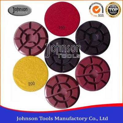 China SGS GB Certified 75-100mm Concrete Diamond Polishing Pads 10-11mm Thickness for Coarse Surface Grinding for sale