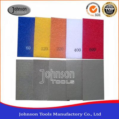China Electroplated Diamond Lapping Paper Polishing Pads 57x102mm for Stone Grinding Grit #60-#600 for sale