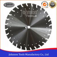 China 300-600mm Laser Welded Asphalt Cutting Blades with Cooling Holes - 3.2-4.4mm Segment Thickness for sale