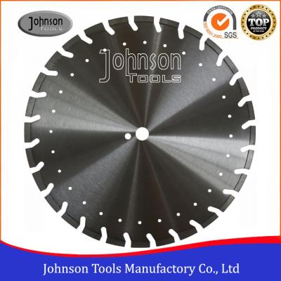 China 300-600mm Laser Welded Asphalt Cutting Blades with Cooling Holes - 3.2-4.4mm Segment Thickness for sale