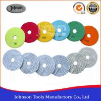 China 100mm White Diamond Floor Polishing Pads 4 Inch for Marble Scratch Removal for sale