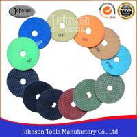 China 4 Inch 100mm Flexible Diamond Polishing Pads for Engineered Stone - 2.5-3.0mm Thickness with 8 Grit Sizes for sale
