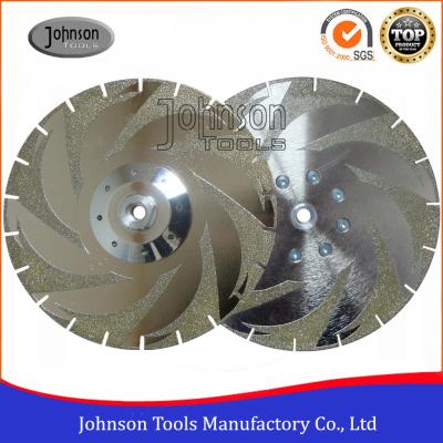 China Double Maple Leaves Electroplated Diamond Cutting Blade for Marble - 105-300mm Diameter with 3mm Width for sale