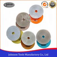 China White Diamond Resin Polishing Pads 75mm-180mm for Stone, Tile & Concrete Surface Finishing for sale