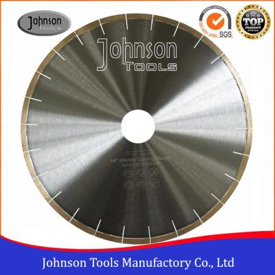 China 14 Inch 350mm Silver Brazed Diamond Stone Cutter Blade for Marble with 3.2mm Segment Thickness for sale