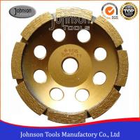 China Sintered Brazed Diamond Turbo Cup Wheel Single Row 105mm for Concrete Grinding for sale