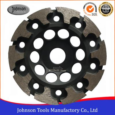 China 125mm T Segment Diamond Cup Grinding Wheel Metal Bond 10 Teeth 22.23mm Bore for sale