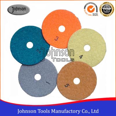 China 4 Inch 5 Step Dry Use Diamond Floor Polishing Pad 100mm Resin Bond for Stone for sale