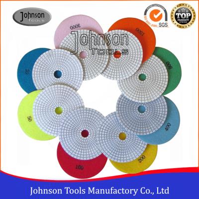 China 5 Inch Wet Flexible Diamond Polishing Pads for Stone 125mm 50-3000 Grit for sale