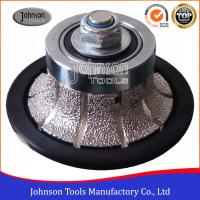 China No.2 Half Bullnose Vacuum Brazed Diamond Tools 65-105mm Diameter with M14 Thread for Stone Edging for sale