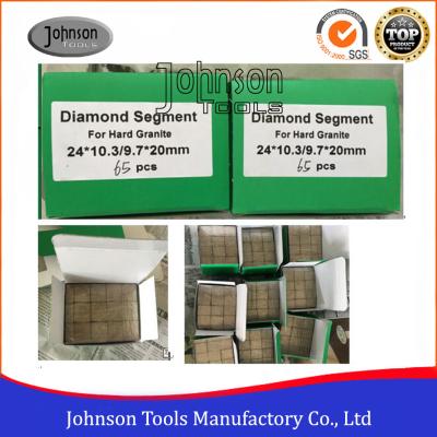 China 2000mm Sandwich Diamond Segments for Harder Granite Cutting - 130 Teeth, 24x9.7/10.3mm Size for sale