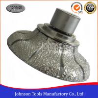 China 45-120mm Vacuum Brazing Diamond Router Bits with 22.23mm Center Hole for Stone Shaping for sale