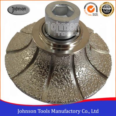China No.2 Half Diamond Bullnose Router Bit 45-120mm Diameter with 22.23mm Hole for Stone Shaping for sale